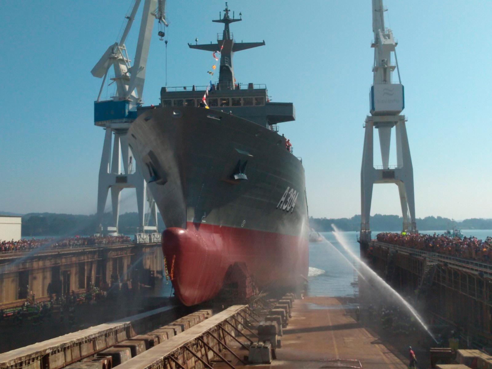 Navalia - Navantia launches second logistics vessel for Australian Navy